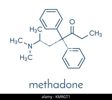 Methadone molecular structure. Methadone skeletal chemical formula ...