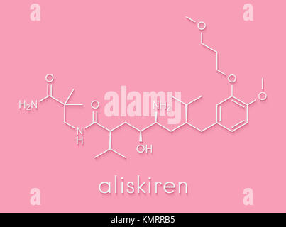 Aliskiren hypertension or high blood pressure drug (renin inhibitor ...