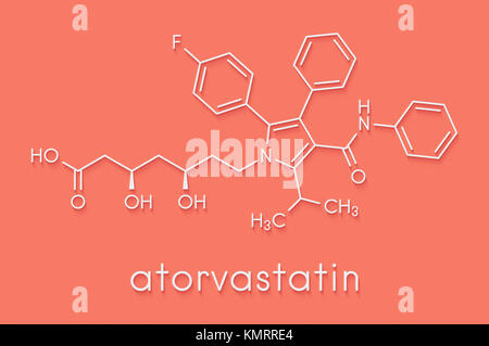 Atorvastatin cholesterol lowering drug (statin class), chemical ...