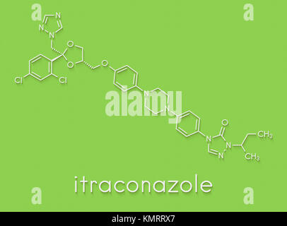 Itraconazole antifungal drug (triazole class), chemical structure Stock ...