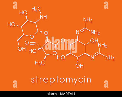 Chemical structure of streptomycin tuberculosis antibiotic ...