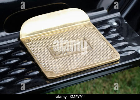 Ford Motor Company footplate on running board of Model T vintage car ...