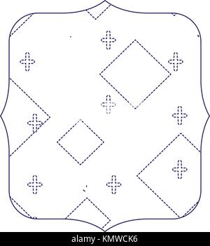 dotted shape quadrate with geometric abstract figures background Stock ...