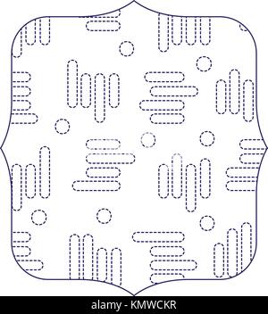 dotted shape quadrate with geometric abstract figures background Stock ...