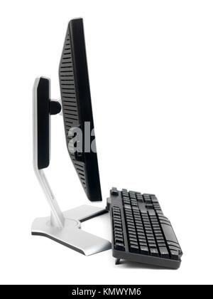 A desktop computer isolated against a white background Stock Photo - Alamy