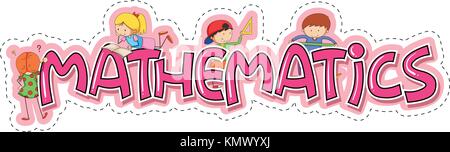 Font design with word mathematics illustration Stock Vector Image & Art ...