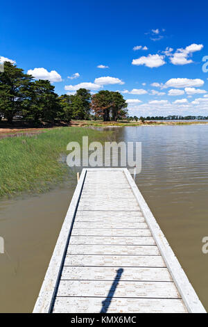 The picturesque Lake Learmonth is home for many bird species,the ...