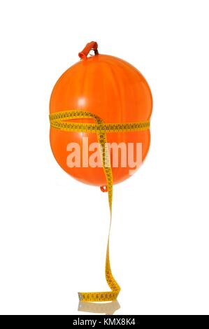 obese balloon dieting on white background Stock Photo - Alamy