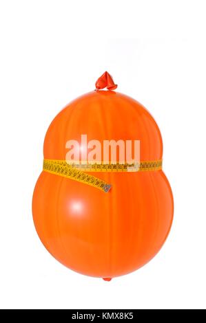 obese balloon dieting on white background Stock Photo - Alamy