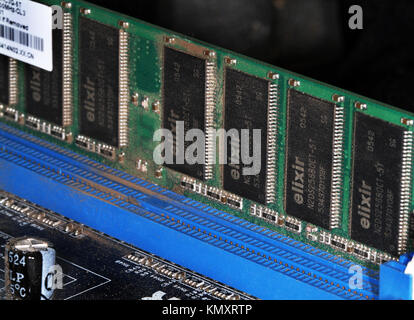 Very dirty components inside industrial desktop computer Stock Photo ...