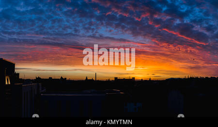 Autumn sunrise over Paisley - Scotland Stock Photo - Alamy