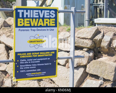 A Smartwater warning sign Stock Photo - Alamy