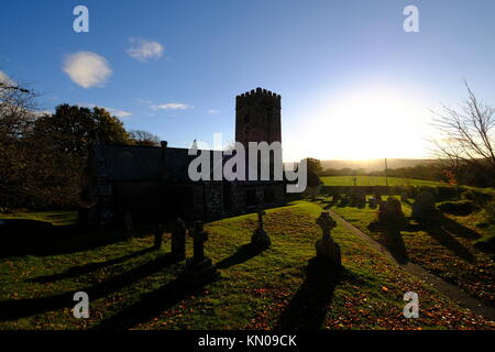 St Peter's Church, Buckland-in-the-Moor, Dartmoor, Devon, UK. famous ...