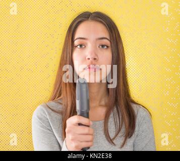 News Reporter Asking Questions To Young Businessman On White Background ...