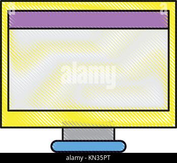 computer technology with screen and webside design vector illustration ...