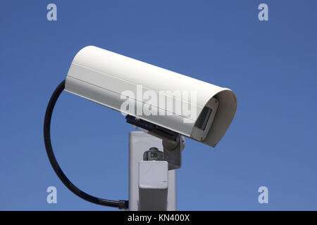 Close-up of modern outdoor surveillance camera facing right Stock Photo ...