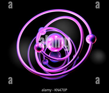 3d render of atom structure of carbon isolated over white background ...