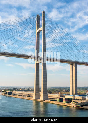 The Suez Canal Bridge, Egypt. Also known as the Shohada 25 January ...