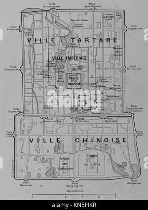 1900 French map of Beijing Stock Photo - Alamy