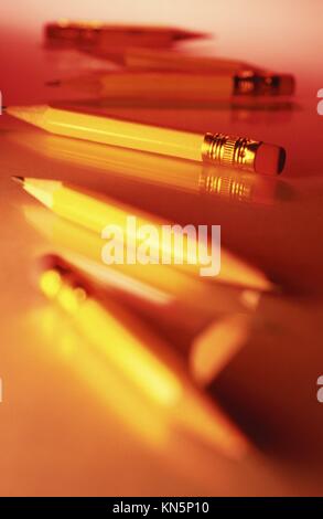 small short wood color pencils of different colors for painting ...