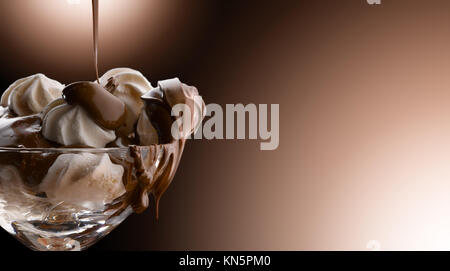 delicious frothy meringues, and chocolate Stock Photo - Alamy