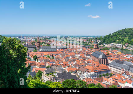 Heidelberg Hills Green Landscape Heiliggeistkirche German Destination ...