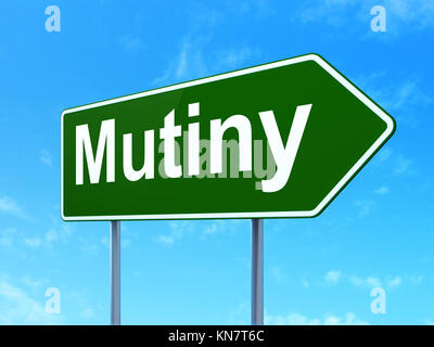 Politics concept: sign Mutiny on Building background Stock Photo - Alamy