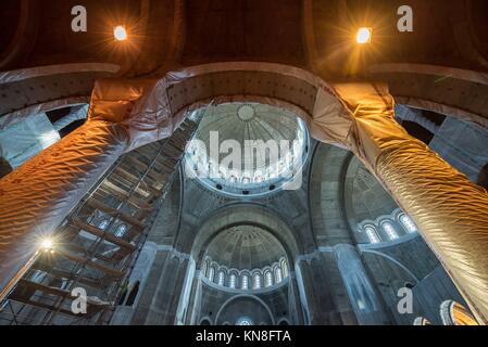 Interior of Church of Saint Sava in Belgrade, Serbia. Saint Sava Temple ...