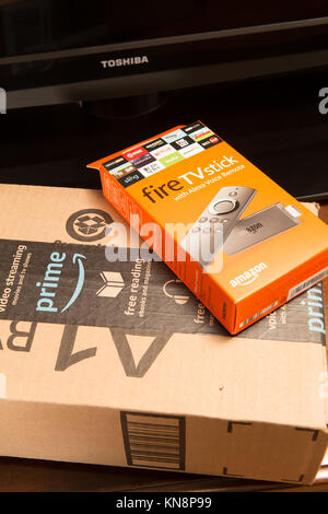 2nd generation Amazon TV Fire Stick with Alexa voice remote control ...