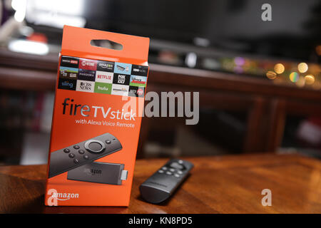 2nd generation Amazon TV Fire Stick with Alexa voice remote control ...