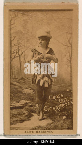 An albumen photograph from the 1880s showing actress Alice Harrison ...