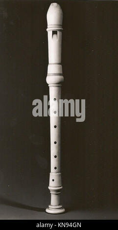 A woodwind alto recorder in F, MET DP105124, featuring finger holes and ...