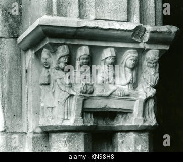 This engaged double capital is a classical column element with detailed ...