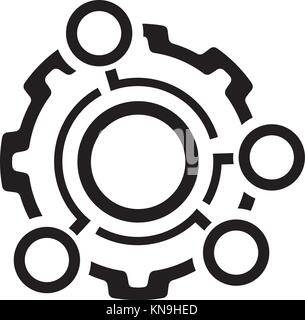 Technical Data Icon. Gear and Option Dots. Engineering Symbol Stock ...