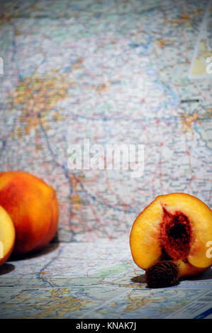 Transportation map of Georgia Stock Photo - Alamy