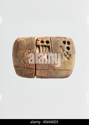 Cuneiform tablet: administrative account with entries concerning malt ...