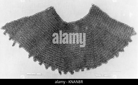 This collar of mail demonstrates intricate metalwork, medieval neck ...