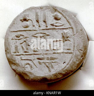 This funerary cone, dating to ancient Egypt, bears inscriptions ...
