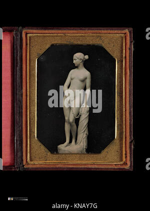 The sculpture titled 'The Greek Slave' by Hiram Powers depicts a young ...