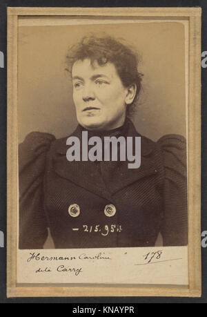 An archival illustration of Caroline Herman, 33-year-old Parisian ...