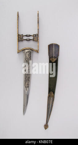 This Indian katar dagger with sheath features a broad blade and ...
