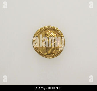 This gold aureus of Emperor Claudius features his portrait on one side ...