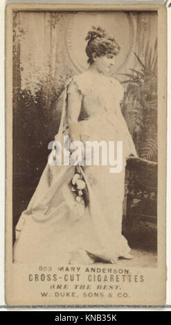 The card depicts Mary Anderson from the Actors and Actresses series ...