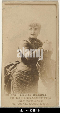 This card shows Lillian Russell from the Actresses series by Kinney ...