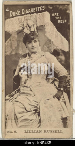 This card depicts Lillian Russell from the Actors and Actresses series ...