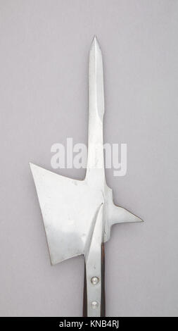 Illustration of a halberd, a medieval weapon combining axe and spear ...