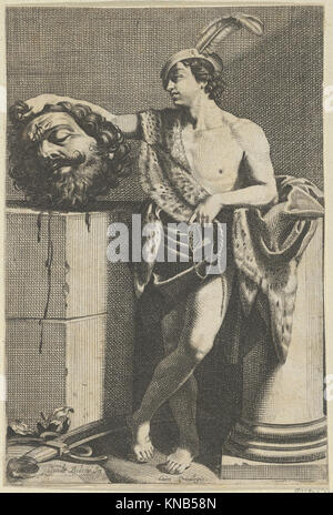 Depiction of David holding Goliath's head illustrating biblical triumph ...