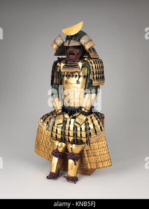 This Japanese armor (Gusoku) represents a full set of protective armor ...