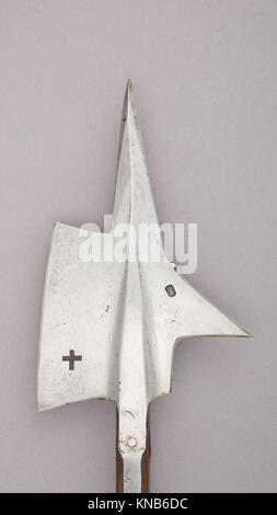 This halberd, a pole weapon used during the medieval period, combines ...