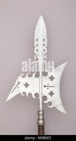 The halberd is a polearm combining spear, axe, and hook, designed for ...